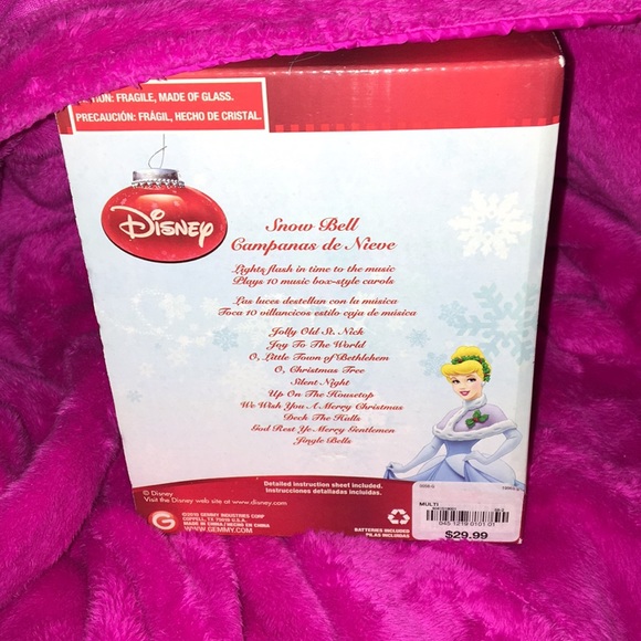 Disney | Holiday | Disney Cinderella Glass Musical Snow Bell Lights ...